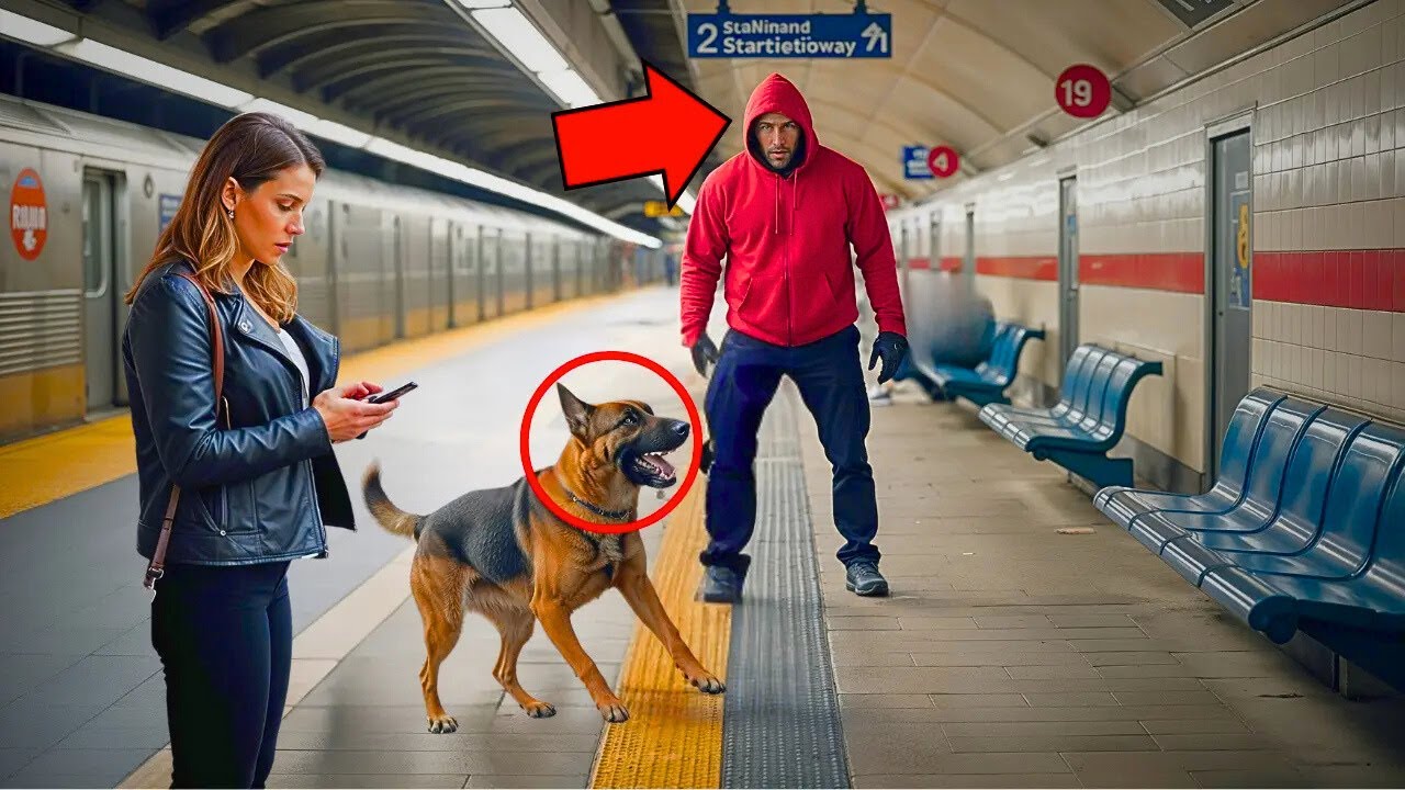 Robber Attacks Lady at Subway Station, Unaware Her Dog Is a Trained ...