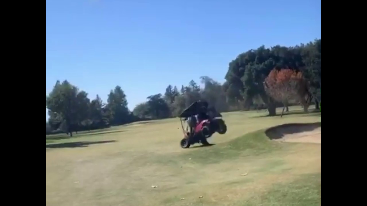 Golf Cart Jump Crash - YouTube