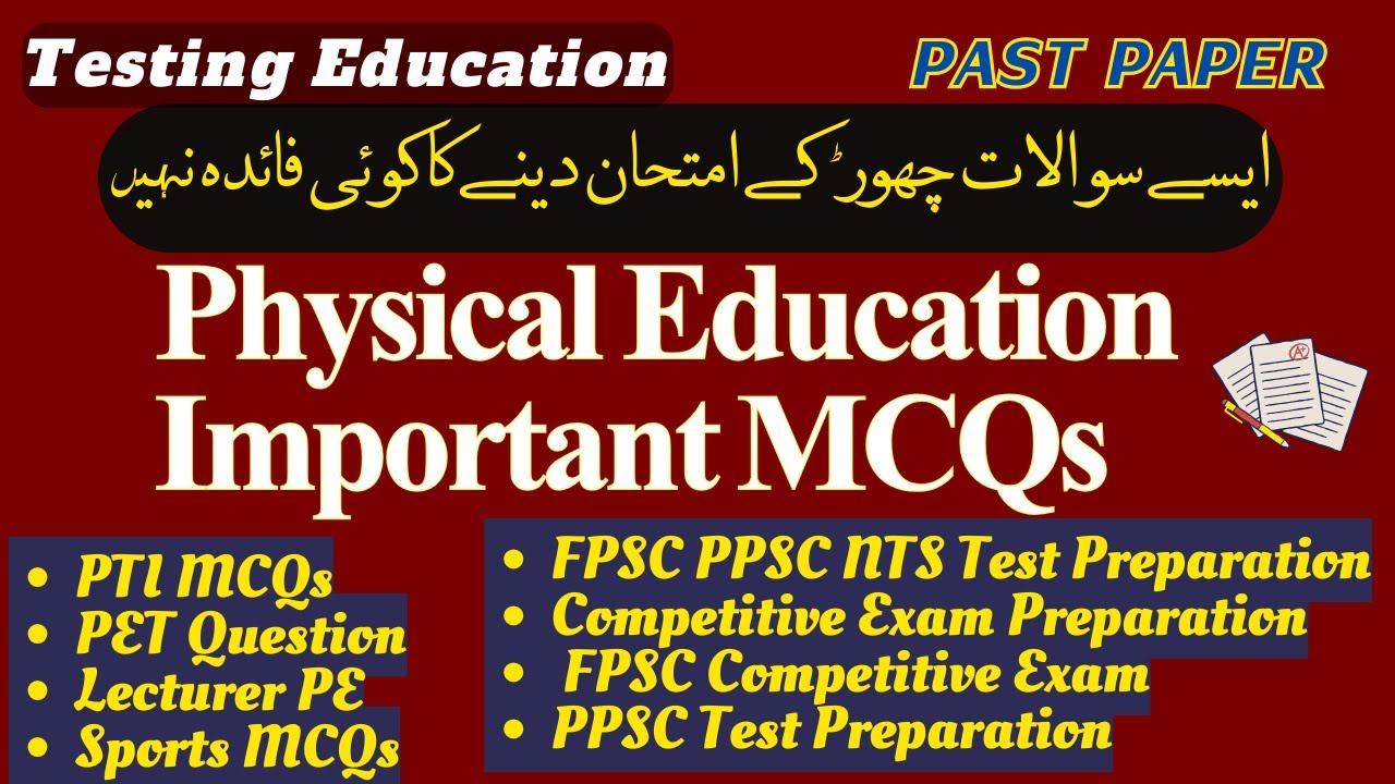 Health Physical Education Question Answers for FPSC Test Preparation ...