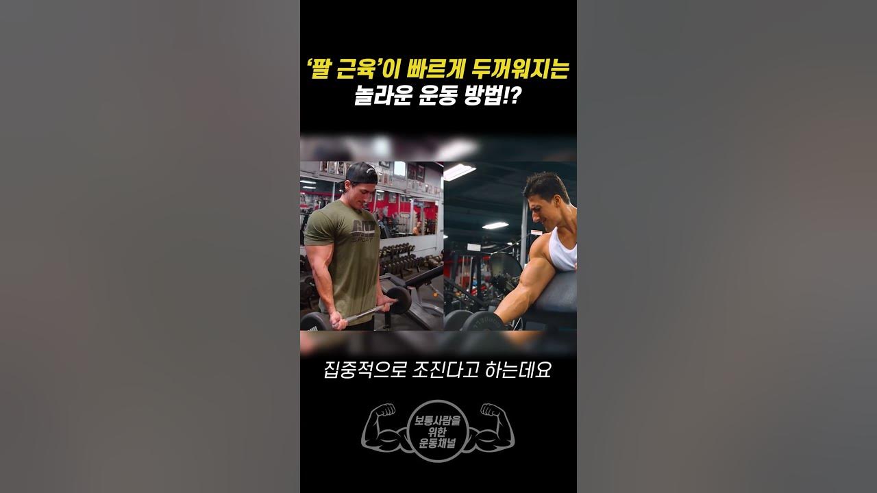 팔 근육이 빠르게 두꺼워지는 놀라운 운동 방법 Youtube
