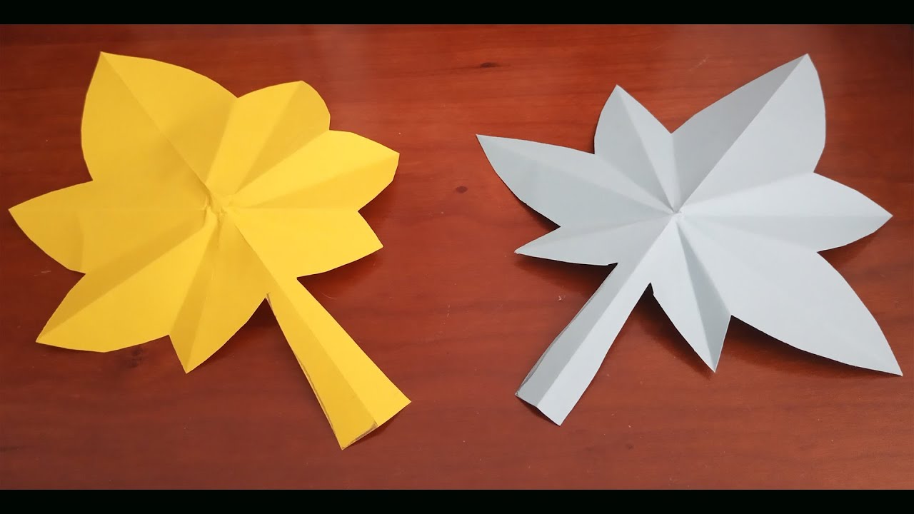 Maple Leaf - Autumn Paper Leaf - YouTube