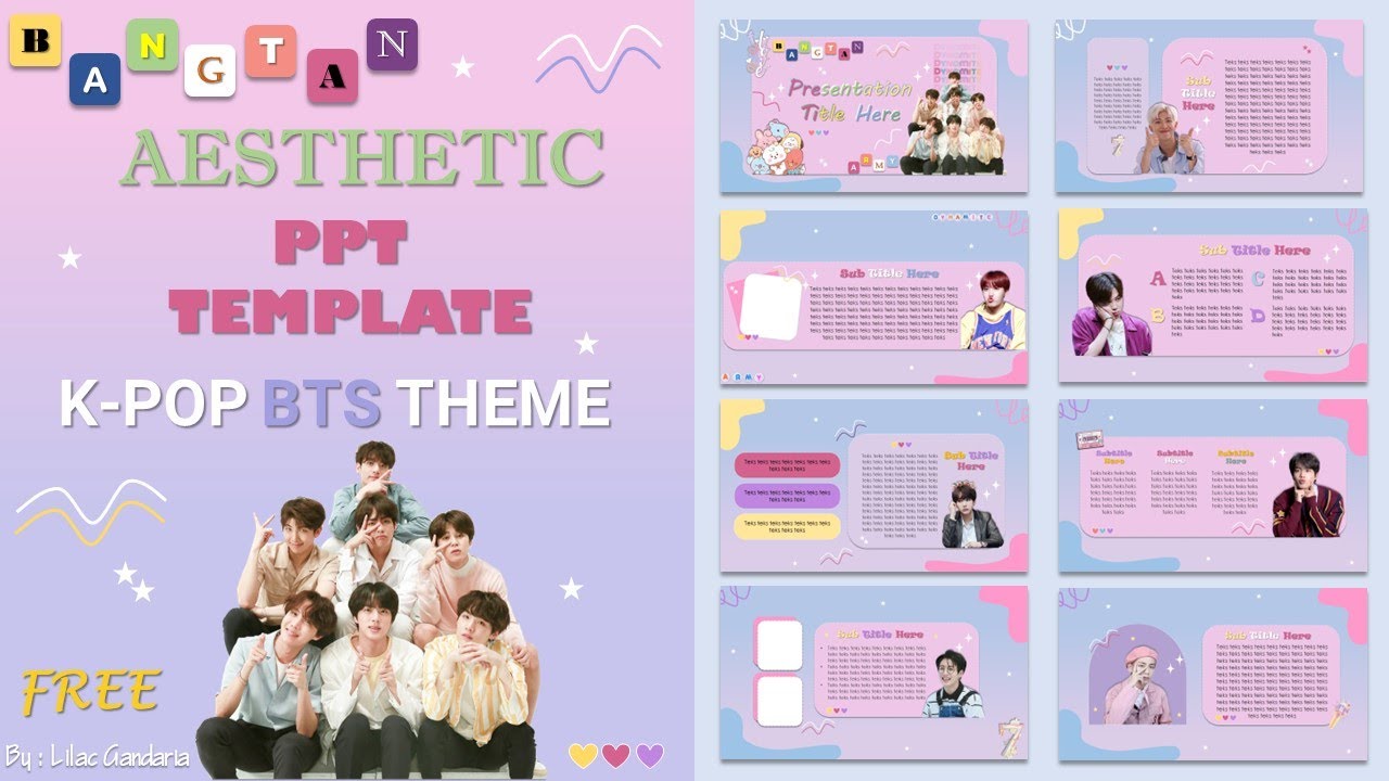 PPT K-Pop BTS Theme | FREE | 2 - YouTube