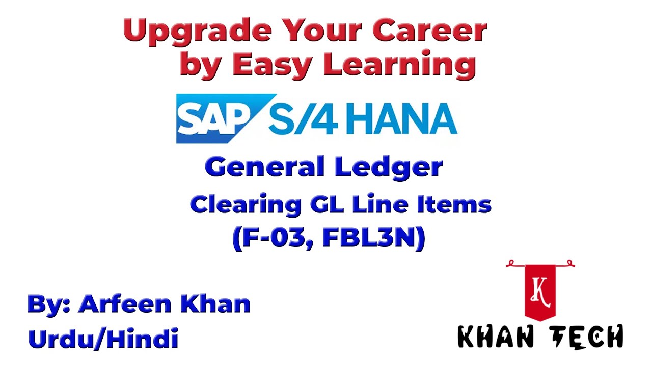 How to perform SAP-GL: Clearing GL Line Items (F-03) (Urdu/Hindi) - YouTube