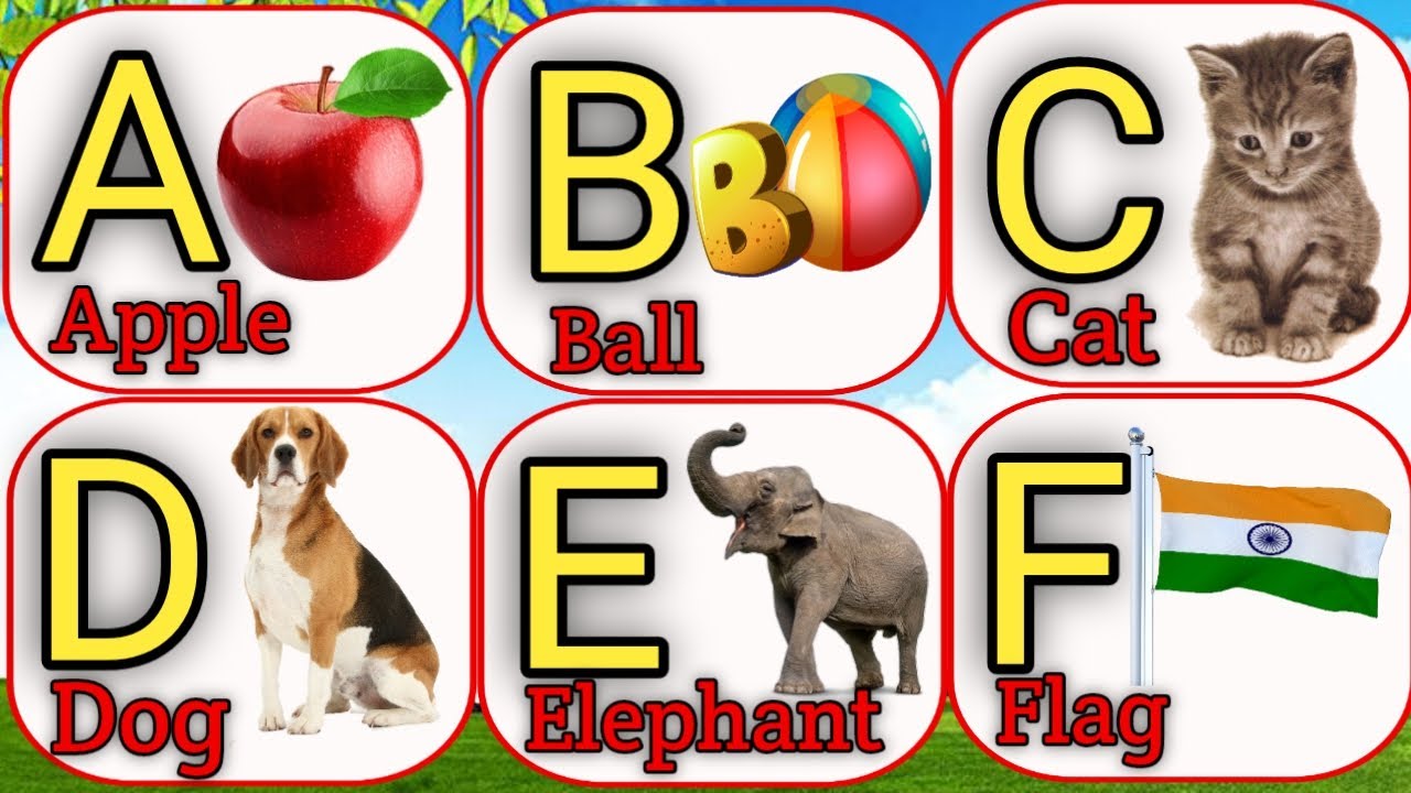 A for Apple | B for ball | English alphabet| abcdefgh.. - YouTube