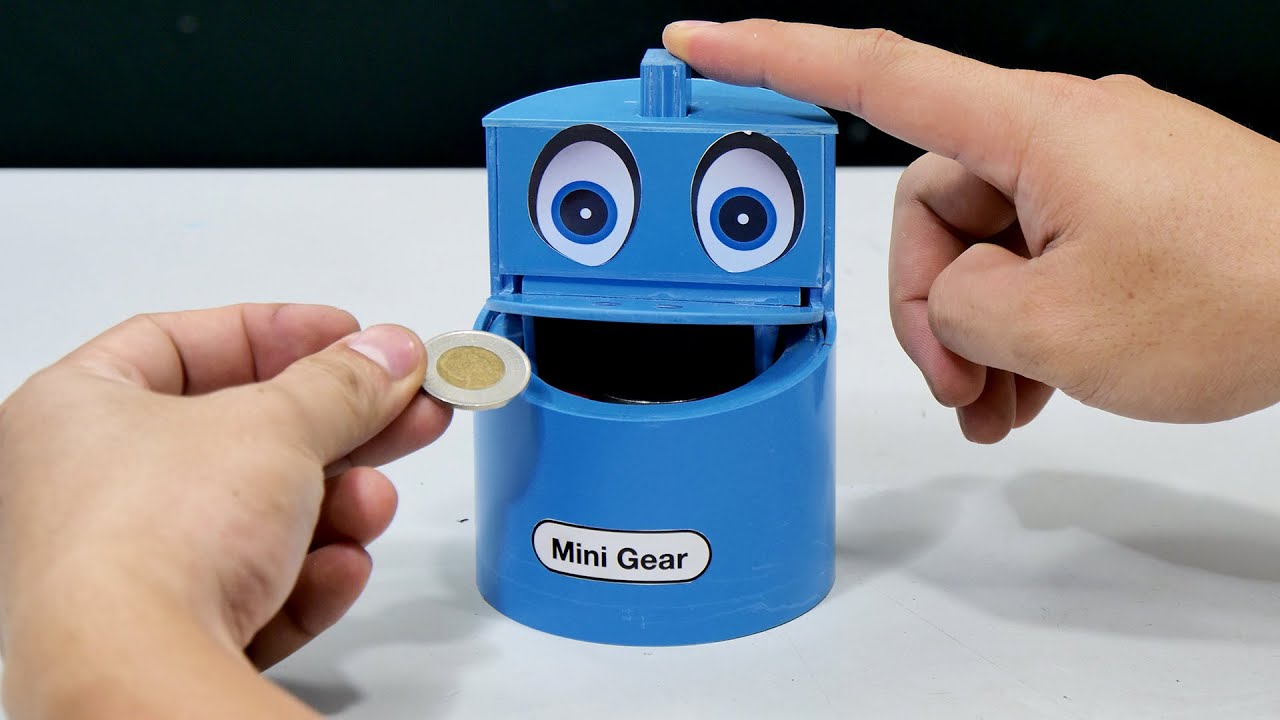 DIY Eating Coin Box from PVC - YouTube