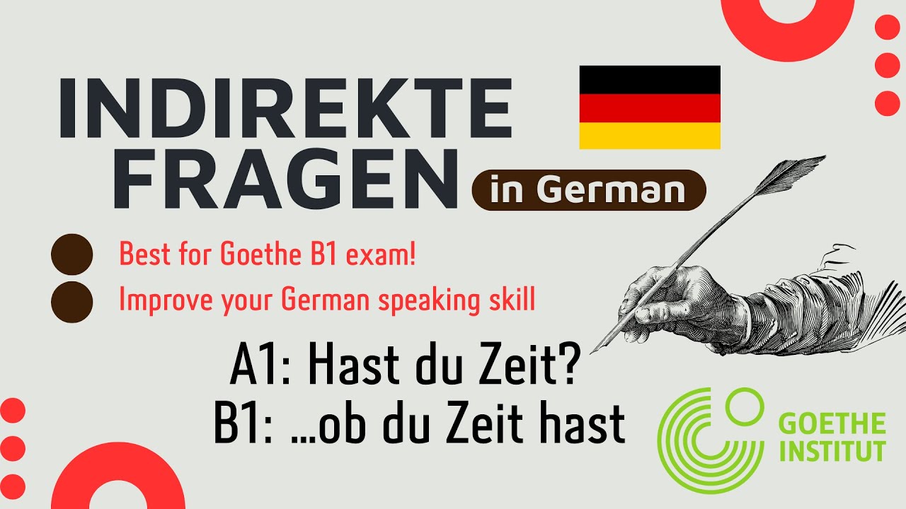 Indirekte Fragen in German | A1–B1 Goethe Exam | Master German Speaking ...
