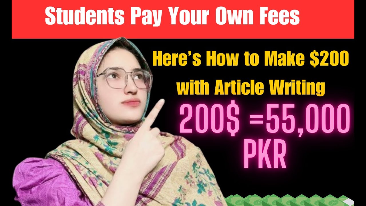 Make $200 a Month as a Student: Pay Your Own Fee #studentincome # ...