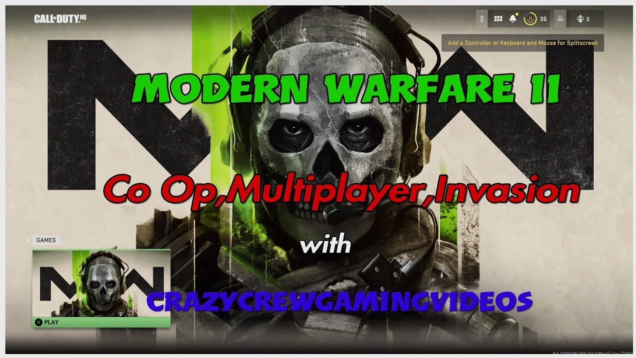 Call of Duty MW2 Co Op Play w/CrazyCrewGaming/Live 18++/#MW2 - YouTube