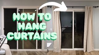 Installing Sliding Door Curtains From Homegoods