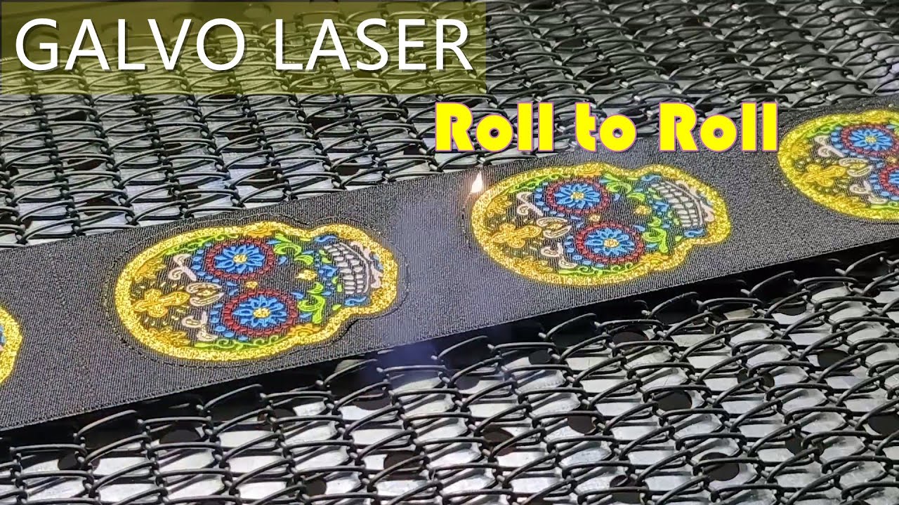 Galvo laser cutting machine for embroidery patches from roll to roll ...