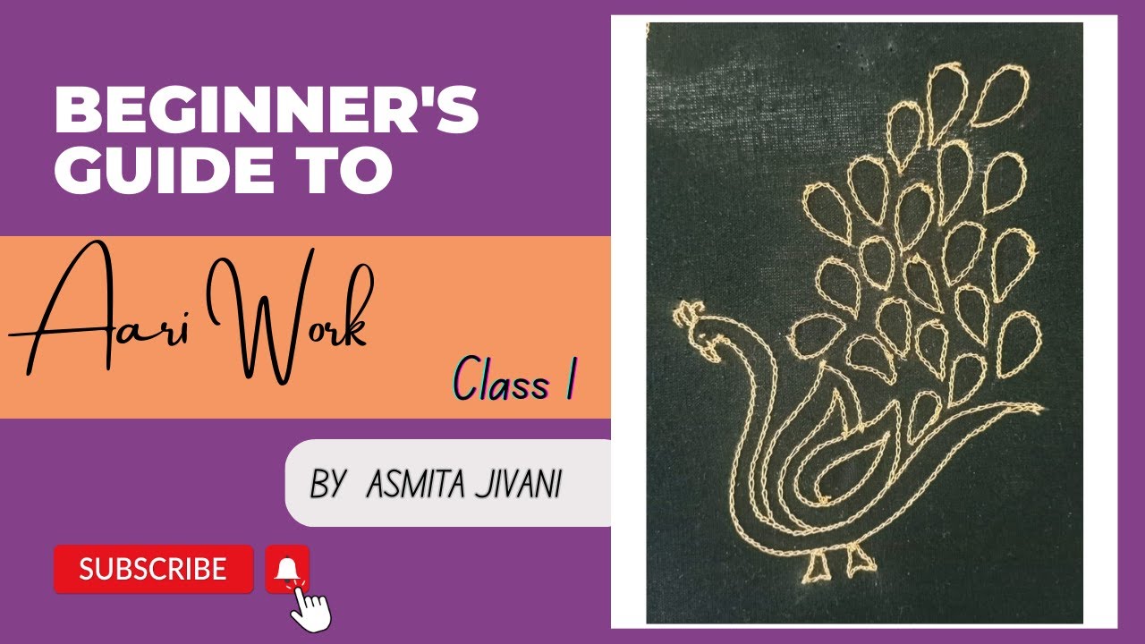 Class 1 | Aari chain stitch | Aari work for beginners | Complete Guide ...