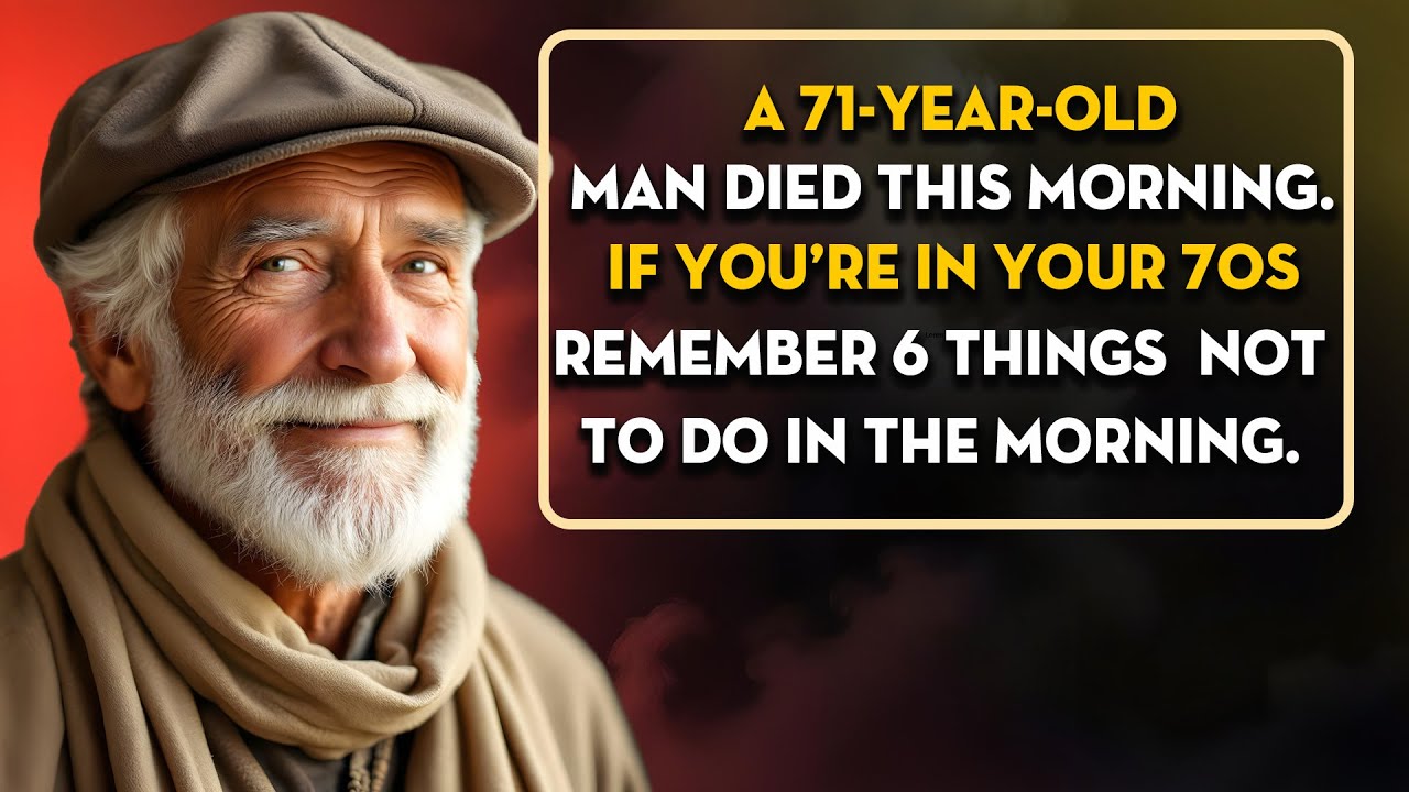 A 71 year old man PASSED AWAY early this morning Avoid 6 things in your ...
