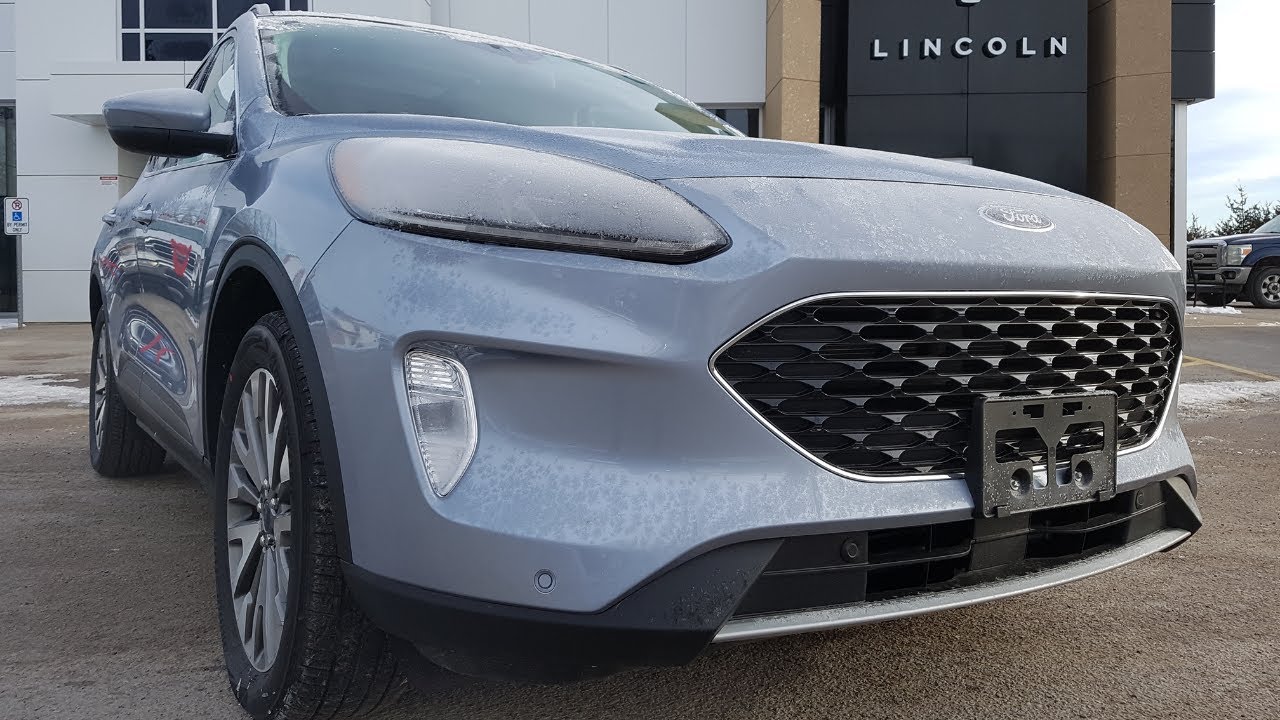 2022 Ford Escape Titanium AWD in Iced Blue Metallic Walk-Around - YouTube