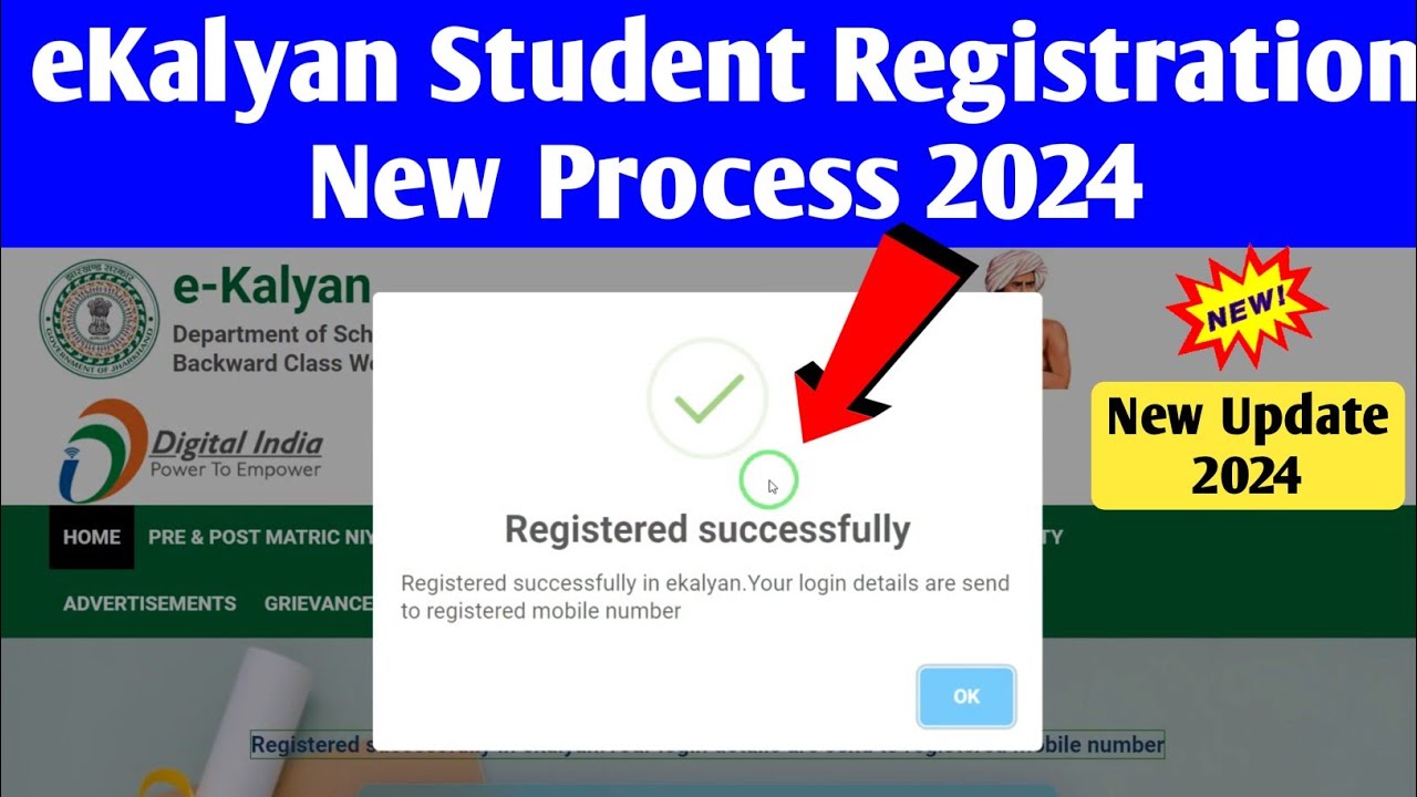 eKalyan Student Registration Full Process 2024। Scholarship Student ...