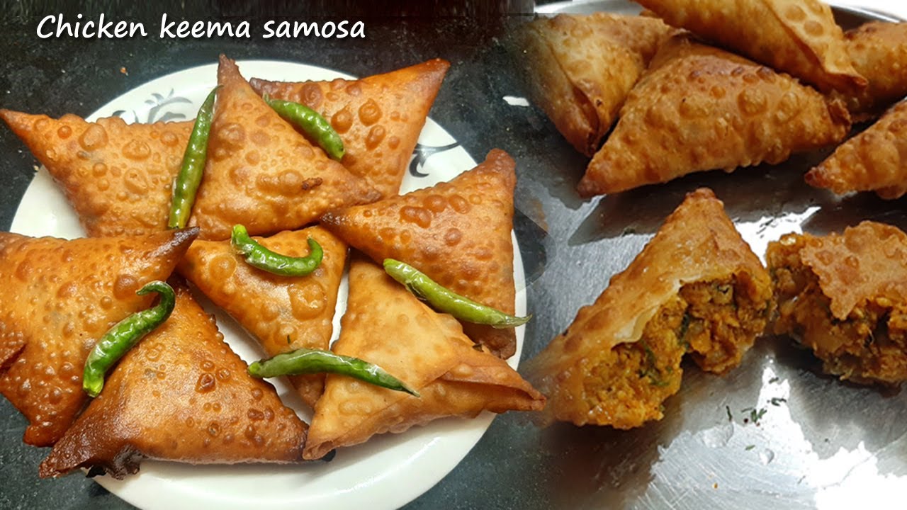Chicken Keema Samosa Recipe With Homemade Sheets | Simple Chicken ...