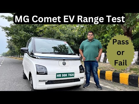 MG Comet EV Range Test | Battery Drained Test | MG Comet Real Life ...