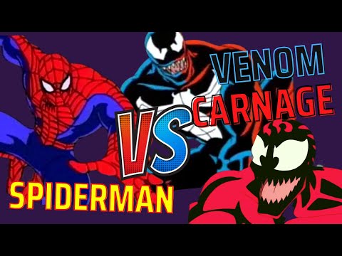 Spiderman vs Venom&Carnage (TAS) - All fights
