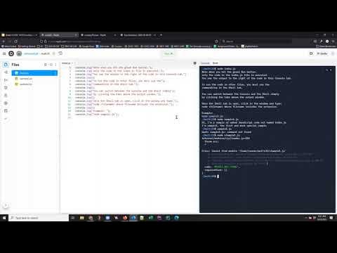 Running multiple JS files within one NodeJS repl - YouTube