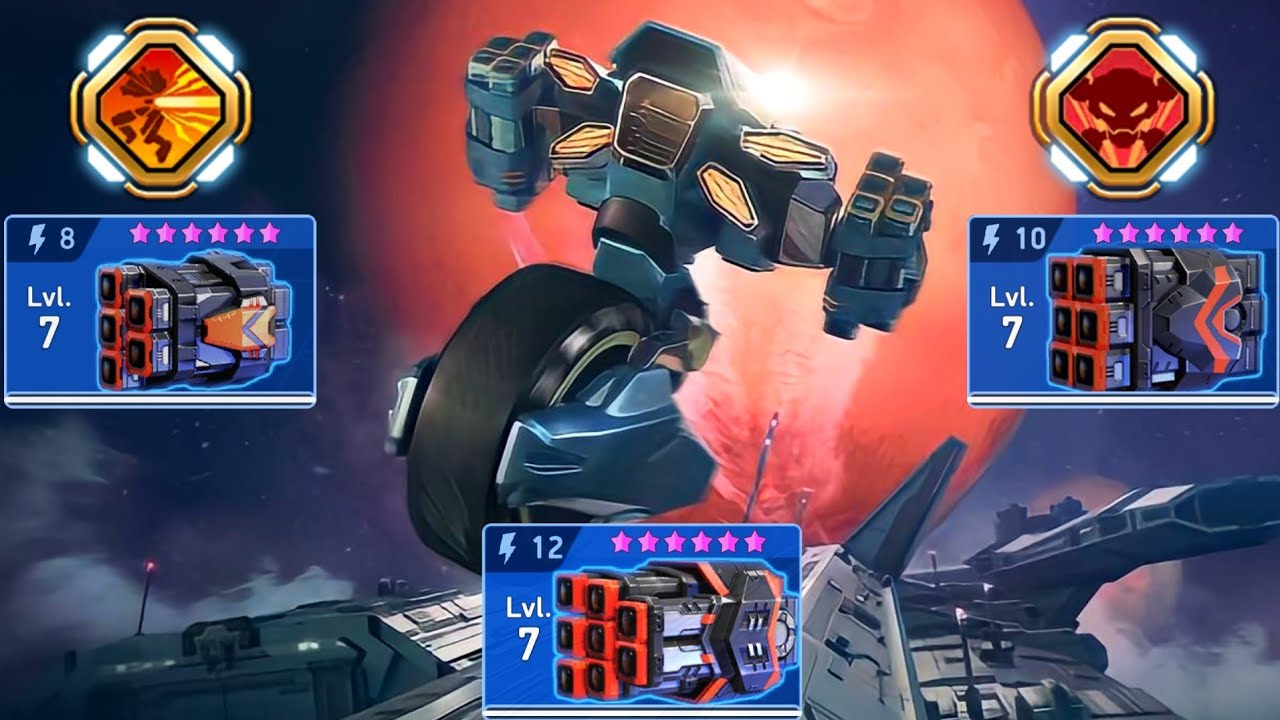 Slingshot with All Rocket Mortar 12 10 8 - Mech Arena - YouTube