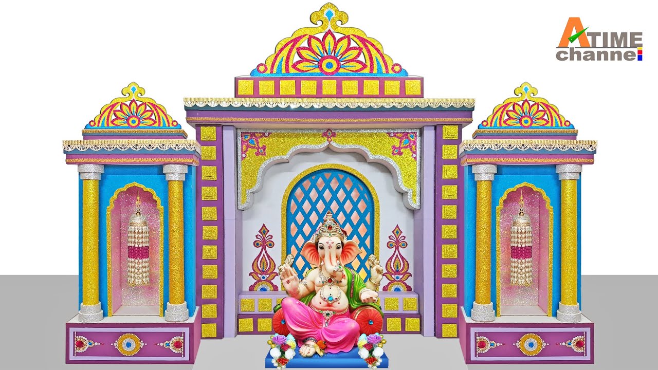 ganpati decoration 2024 | new ganpati decoration ideas for home ...