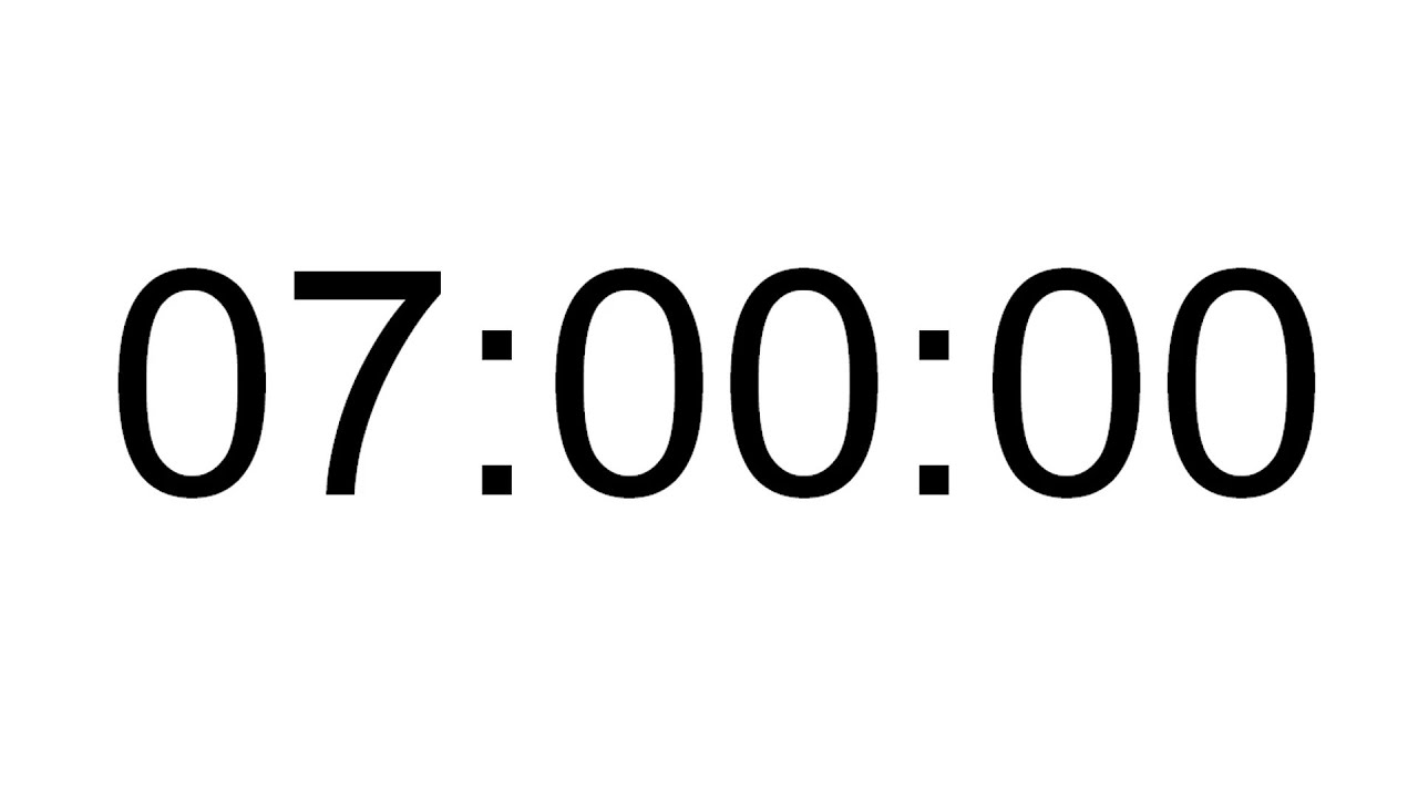 7 Hour Timer 7Hour Countdown 7 Stunden Countdown Timer 7h timer | Đồng ...