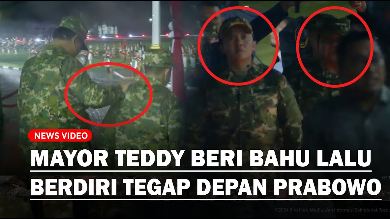 MAYOR TEDDY SIGAP BERI BAHU saat Prabowo Turun Tangga Akmil Meski Sudah Jadi Sekretaris Kabinet ...