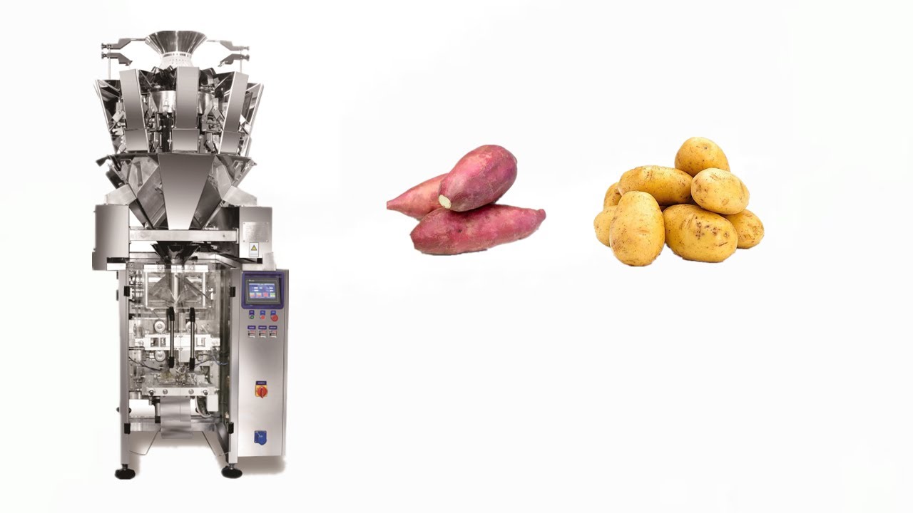 large granule packing machine | sweet potato packaging machine - YouTube