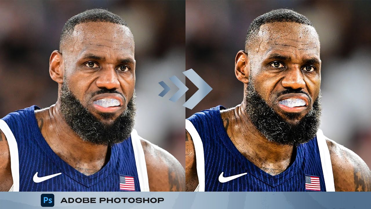 Skin Retouch Sports Images Like a Pro! For Beginners!! | Photoshop ...