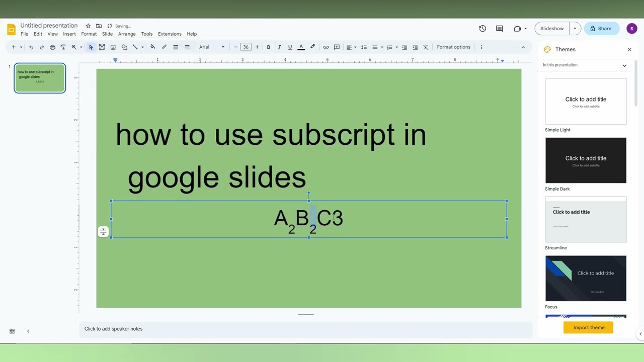 How To Use Subscript In Google Slides YouTube How To Use Subscript In Google Slides YouTube