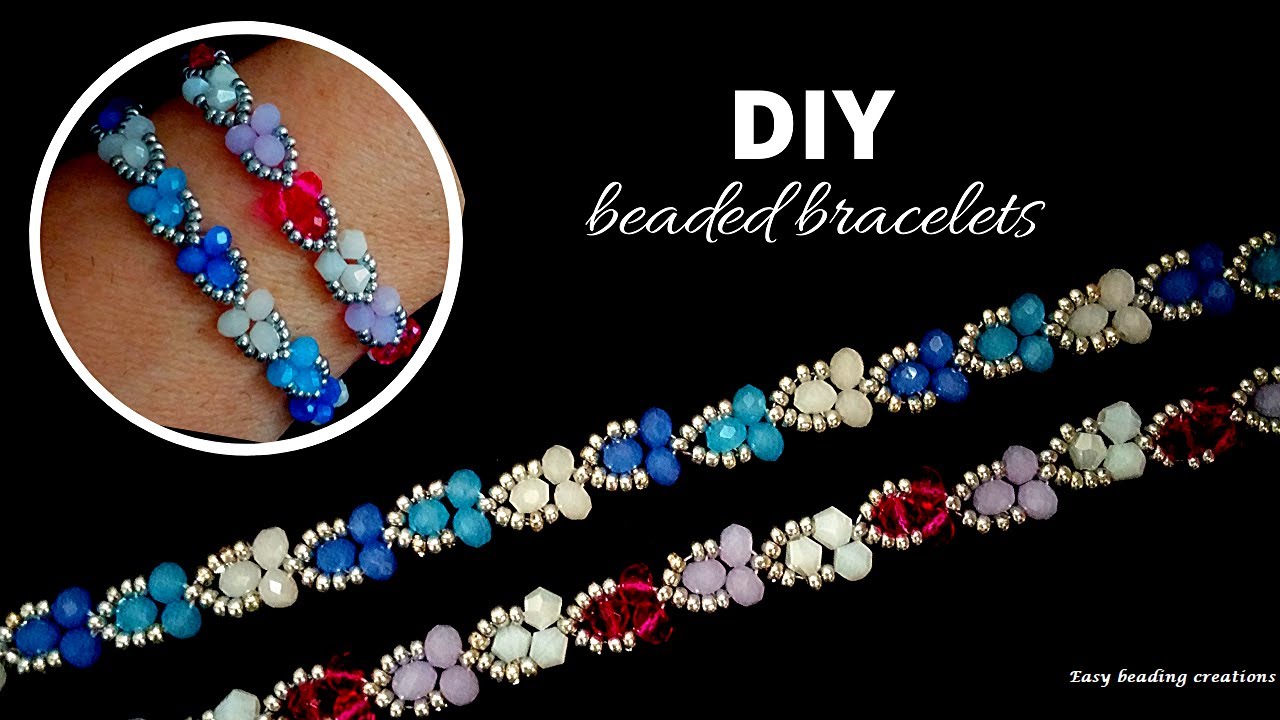 DIY beginers bracelet pattern. 3 colors unique design bracelets - YouTube