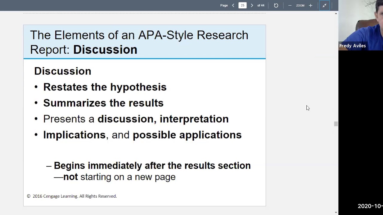 Research Methods Chapter 11 (Presenting Your Research) Lecture Part 2 ...