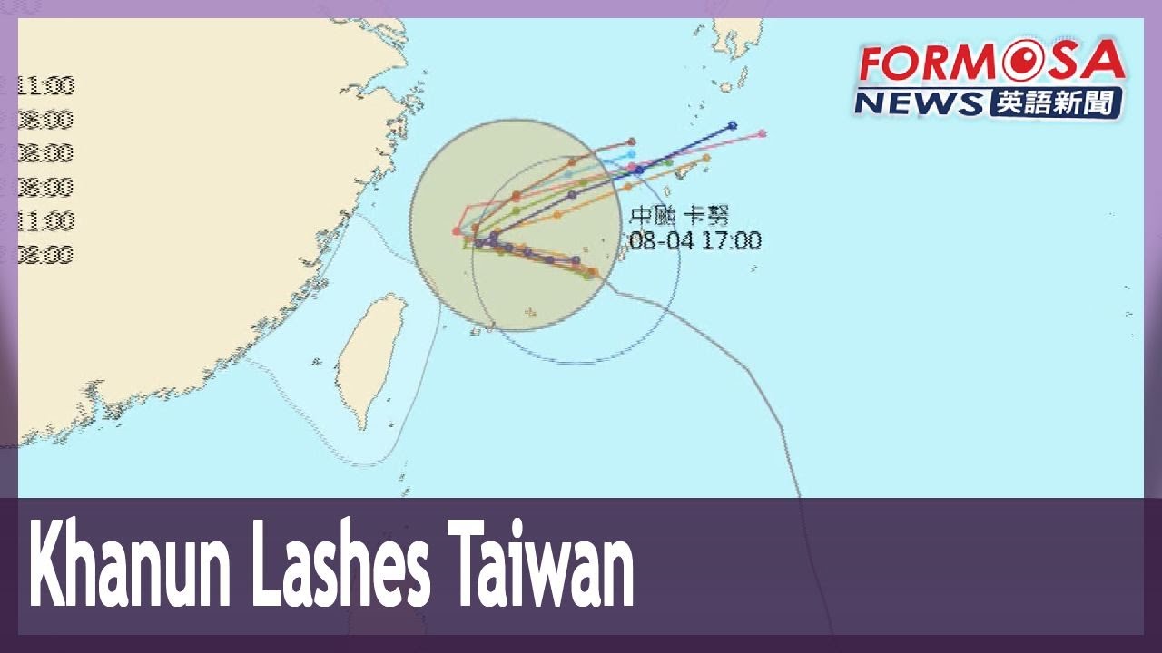 Khanun to drench Northern Taiwan through Friday - YouTube