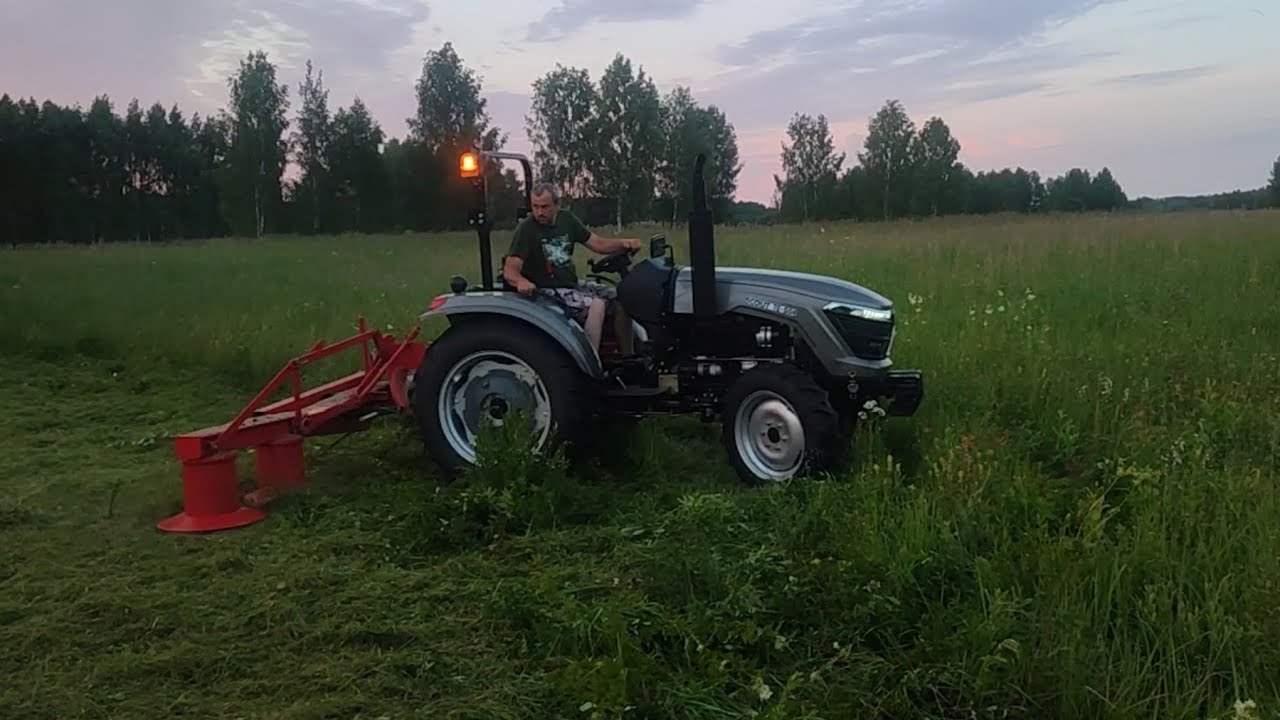ОПЯТЬ СЕНОКОС. # Tractor SCOUT TE 504 , косилка Лисицки Z-178, грабли ...
