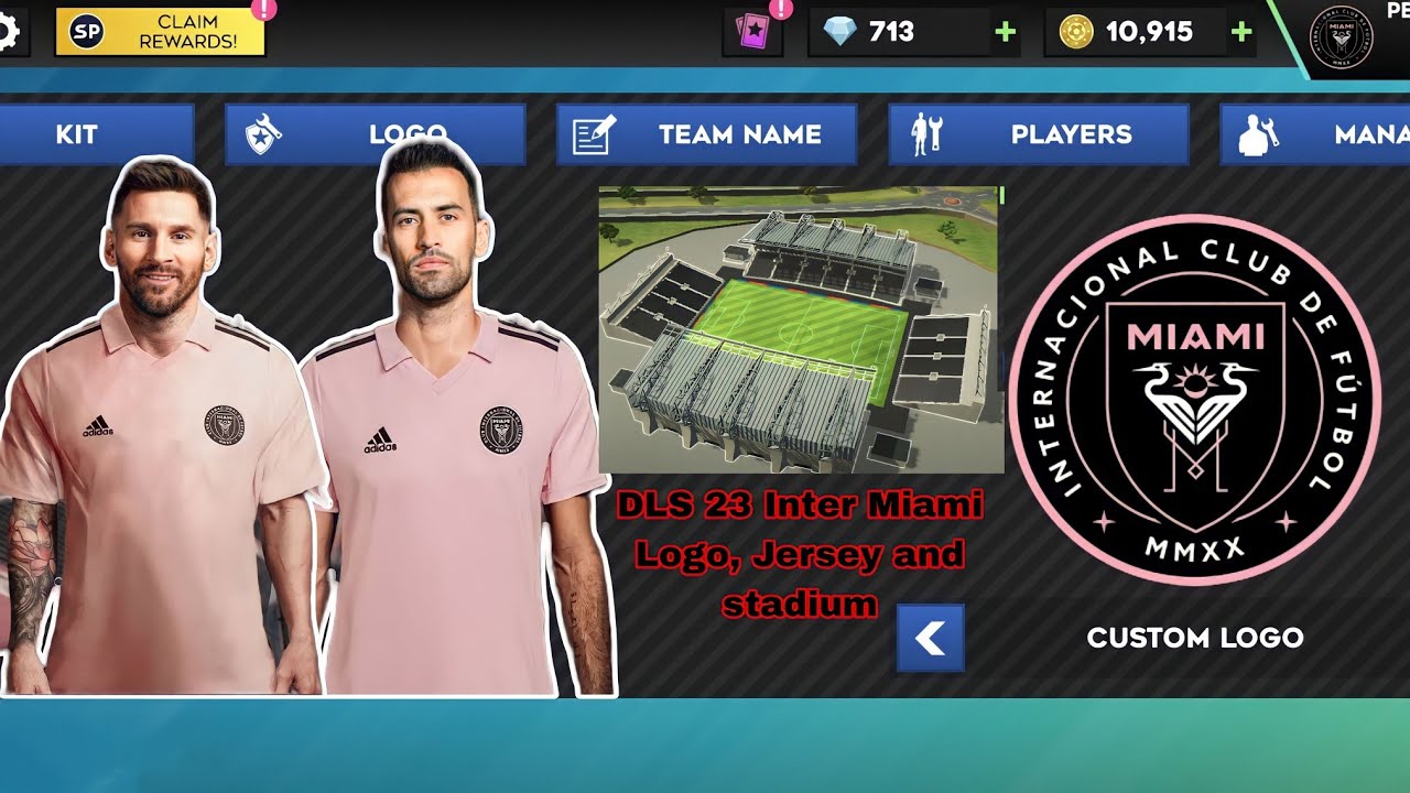 DLS 23 | Inter Miami Kit,Logo and Stadium 🏟️|#messi - YouTube
