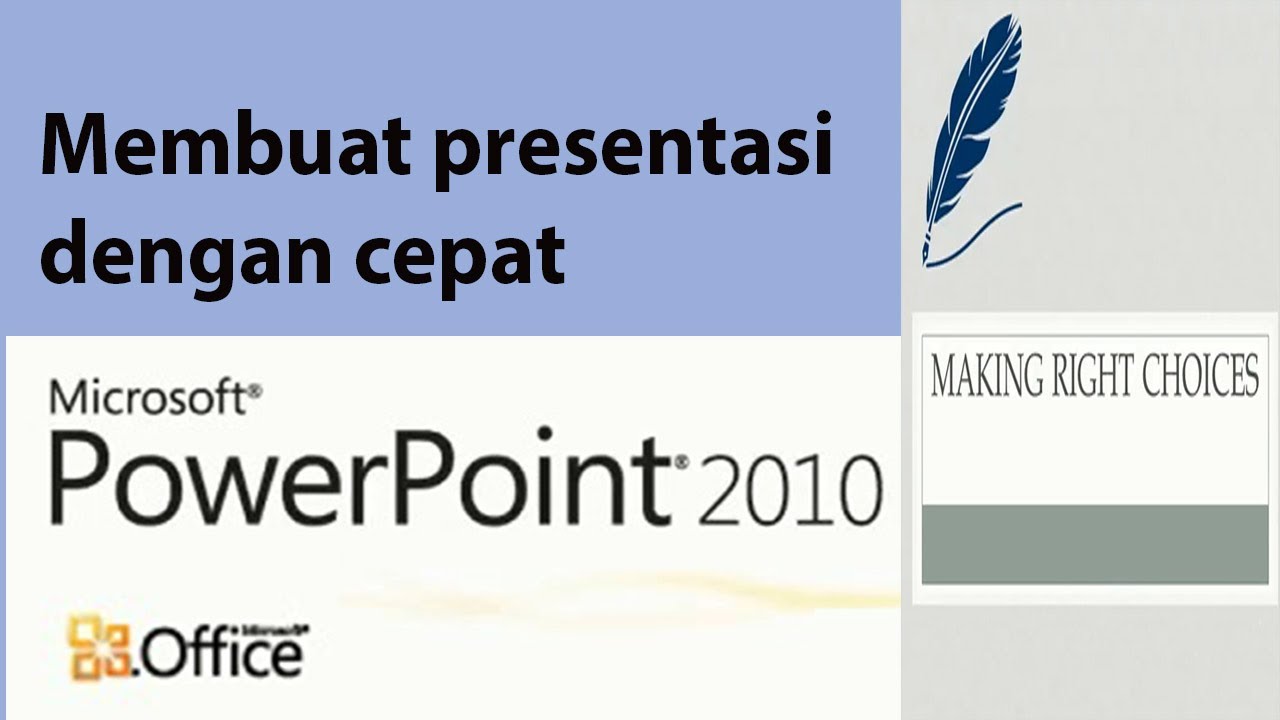Cepat membuat presentasi dengan power point // langsung bisa presentasi ...