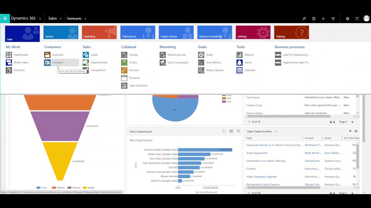 Dynamics CRM 365 Sales Module walk through - YouTube