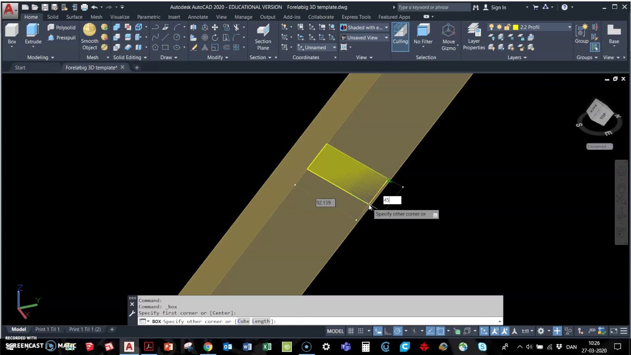 Auto CAD 3D Plankekel del 2 - YouTube