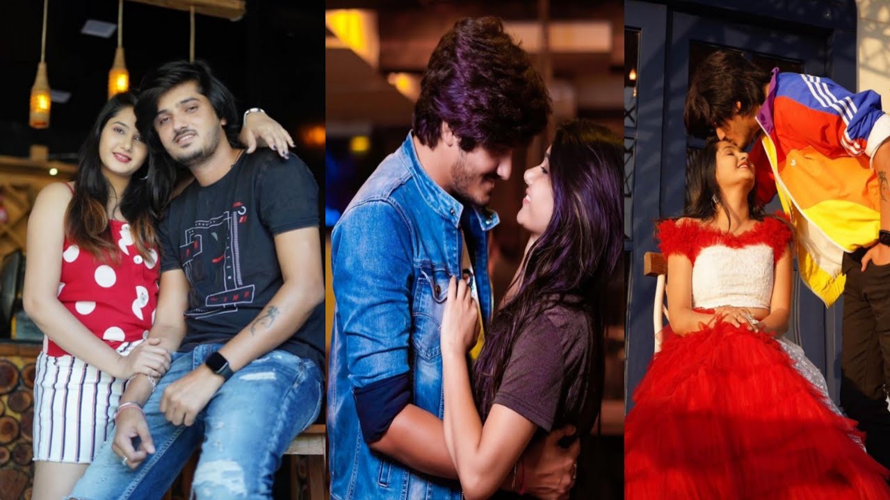 Divya Upadhyay & 💏 Pj Love Video | Pj Divya Love Story Video | Yes Moj ...