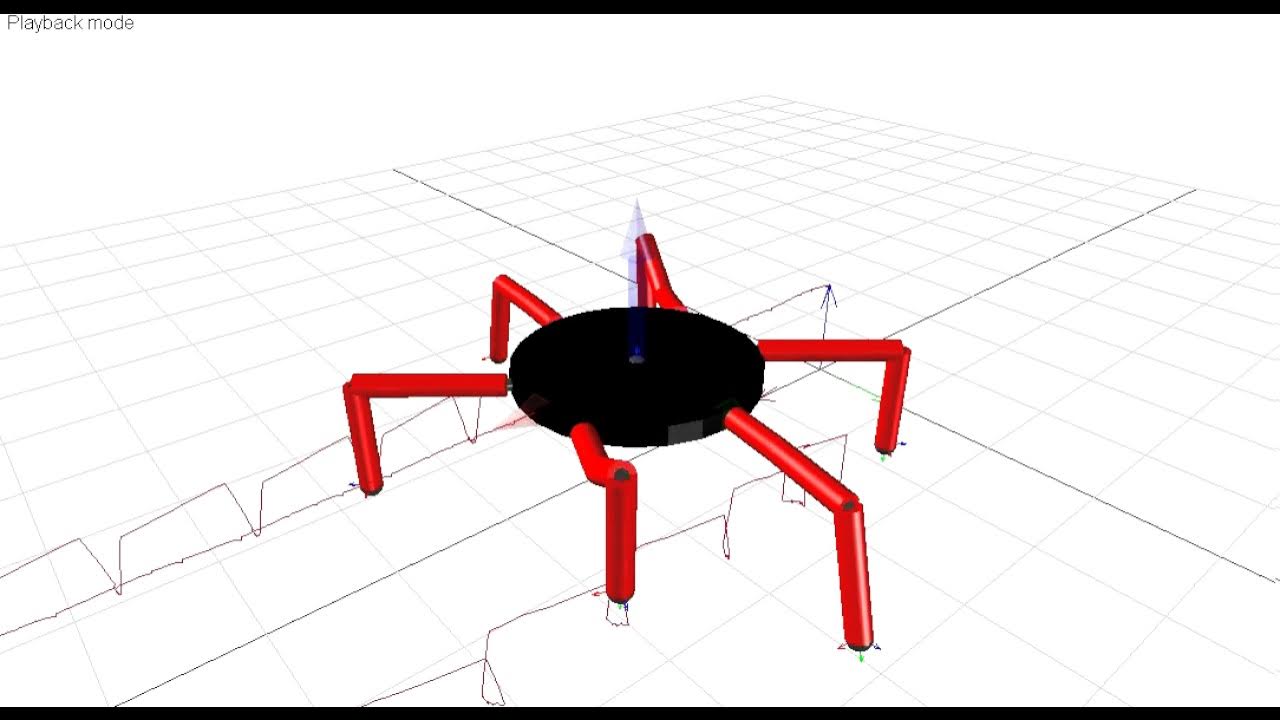 Hexapod Robot Ripple Gait (MapleSim Simulation) - YouTube