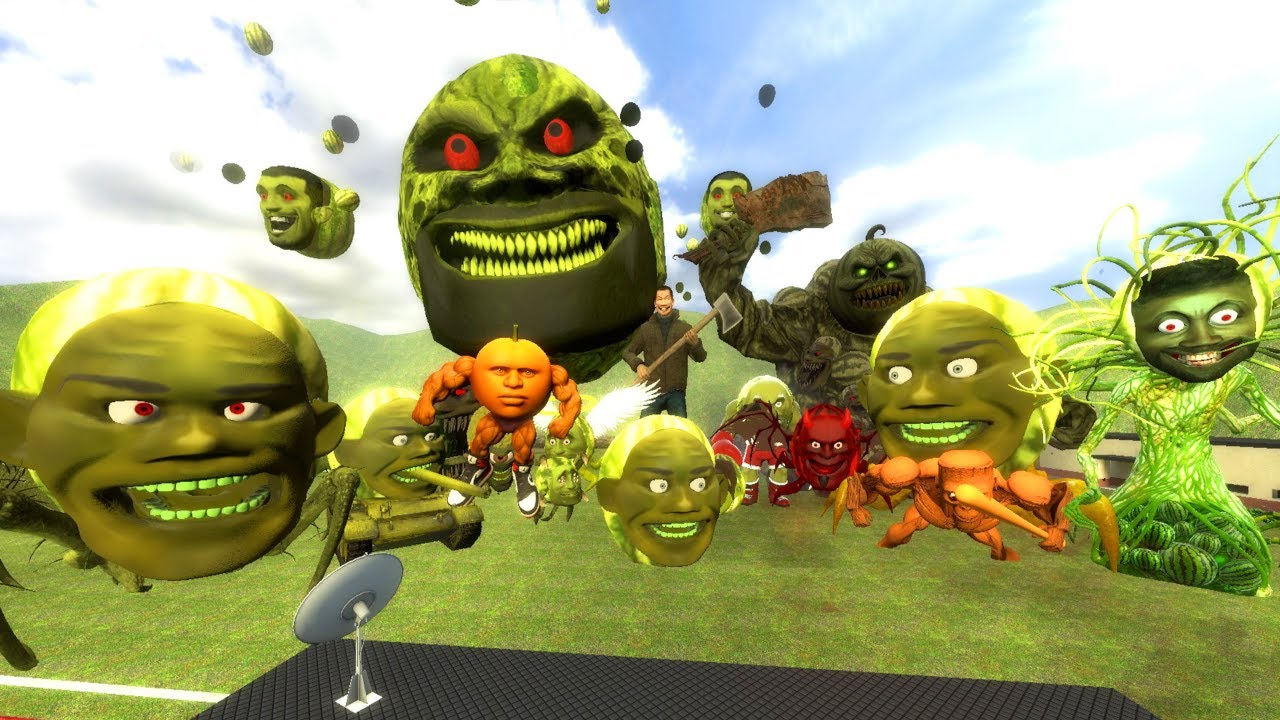 Lin Gang Melon Nextbots VS Italian Brainrot | Gmod Sandbox 4 - YouTube