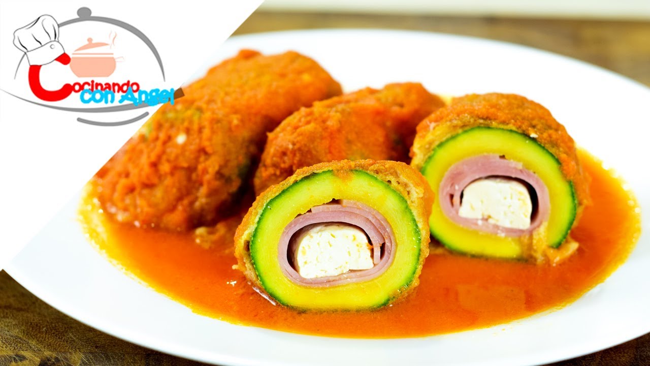 Calabacitas Rellenas de Jamon y Queso - YouTube