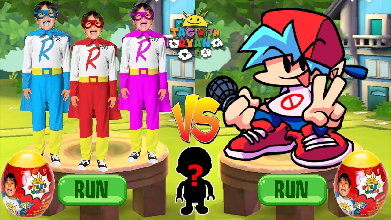 Tag with Ryan vs Friday Night Funkin Run Laser - All Characters ...