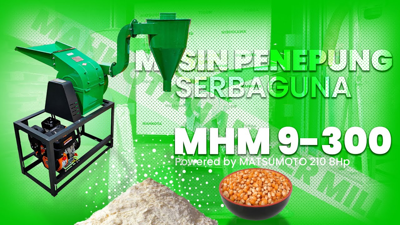 MAHKOTA MHM 9-300 | MESIN PENEPUNG SERBAGUNA MAHKOTA HAMMER MILL - YouTube