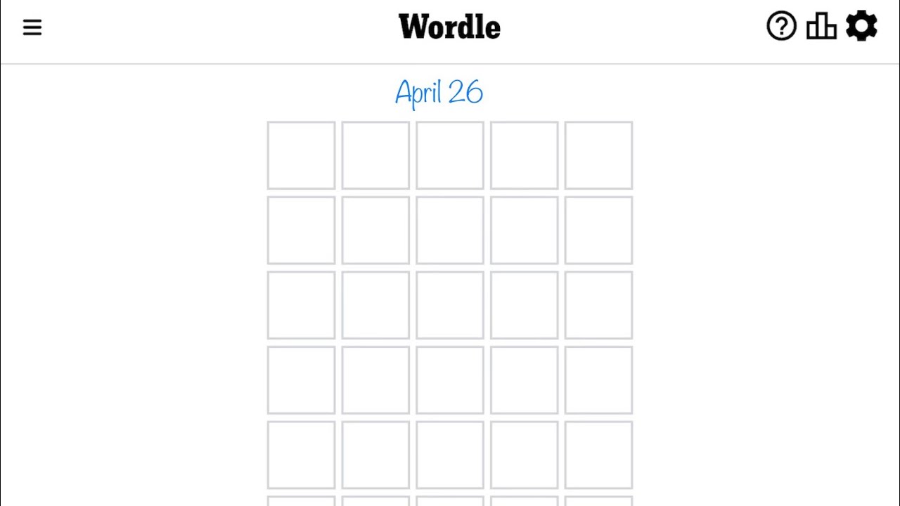 Wordle April 26 - YouTube