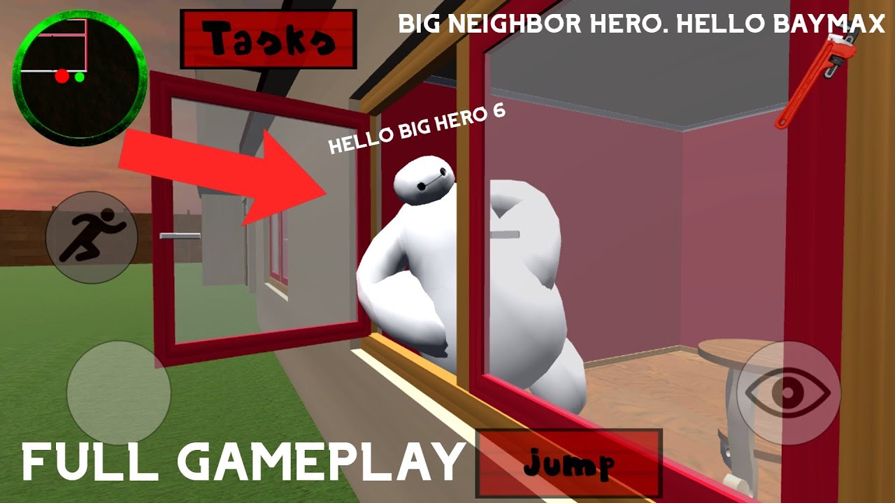 BIG HERO 6 BAYMAX!!!!. Big Neighbor Hero Hello Baymax. Full Gameplay - YouTube