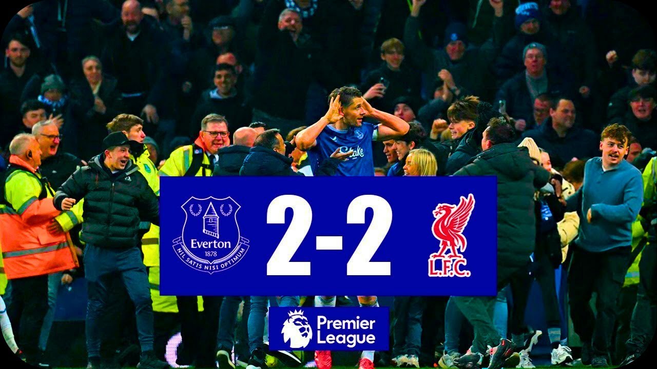 James Tarkowski Goal 90+8 | Everton vs Liverpool 2-2 Highlights ...