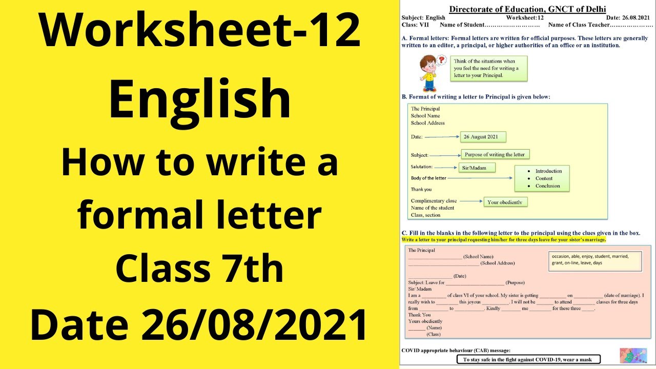 Worksheet 12 English class 7 (26/8/21) / English class 7 / English ...
