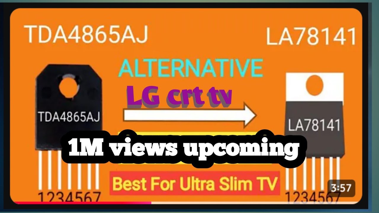 21"LG crt tv pe vertical ic problem// TDA4865 ke jaagha LA78040 kaise ...