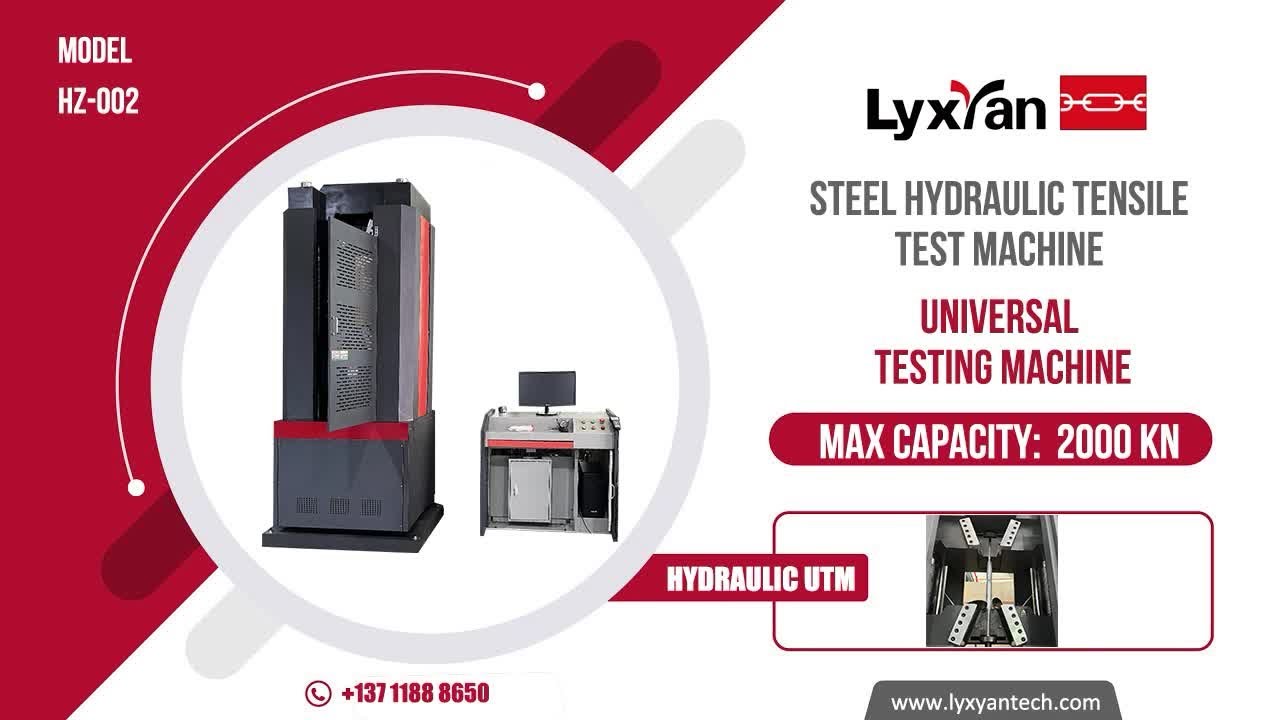 Steel bar hydraulic tensile strength testing machine Detailed ...