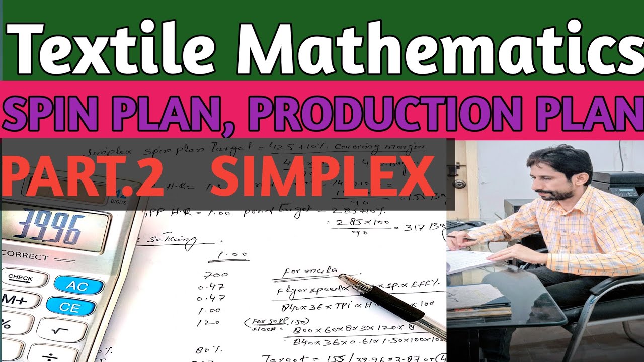 spin plan machine balancing| simplex spin plan | production plan ...